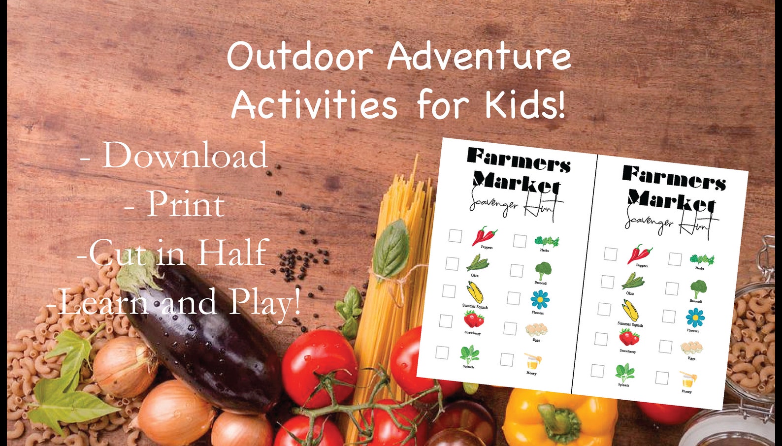 Farmers Market Scavenger Hunt Printable for Kids - Etsy