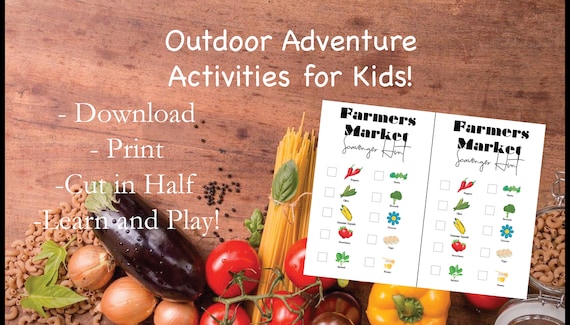Farmers Market Scavenger Hunt Printable for Kids | Etsy