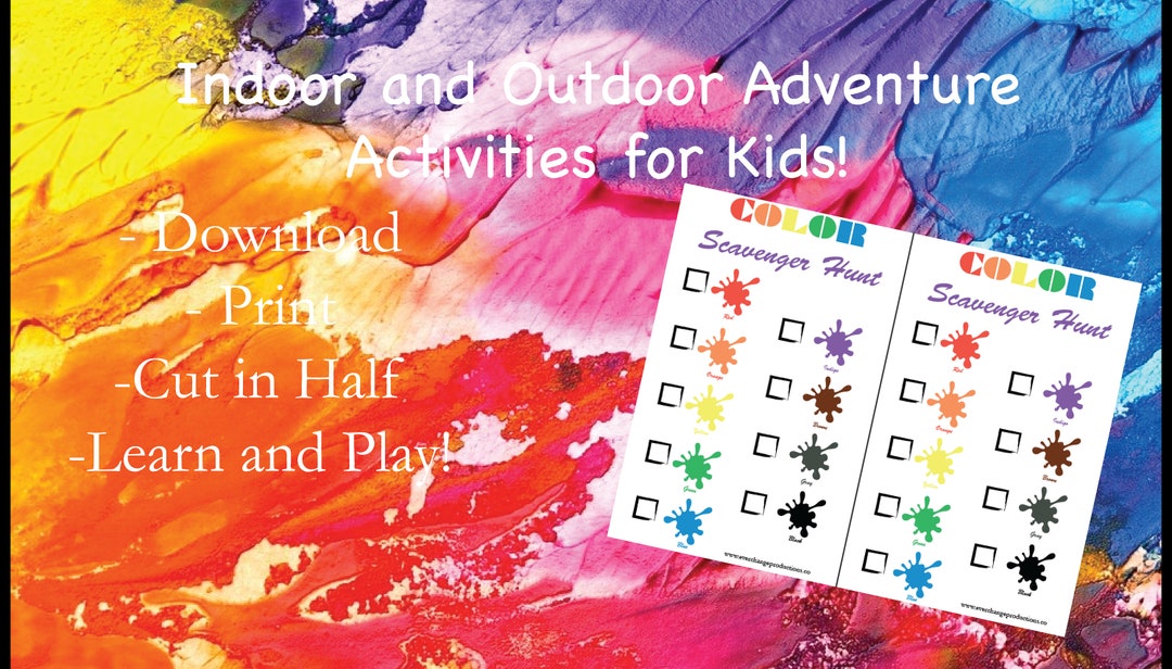 Color Scavenger Hunt Printable Educational Game - Etsy