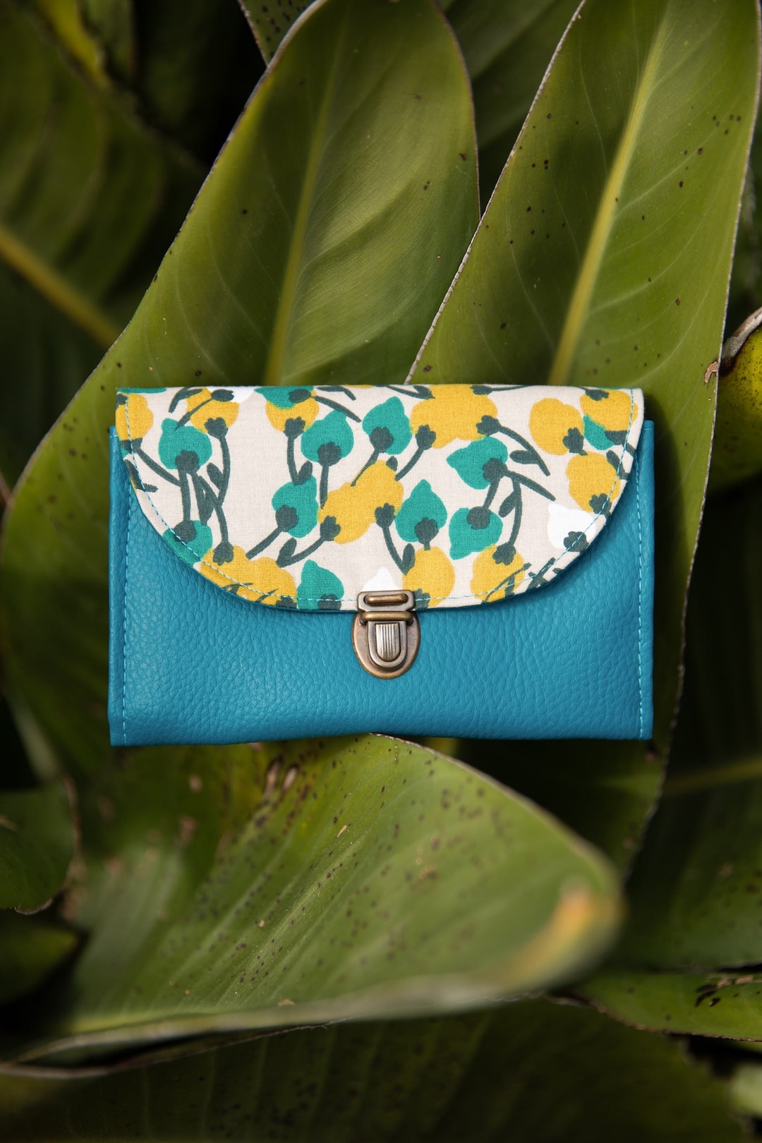 Mia Women's Purse Attaches Retro Satchel in Duck Blue Imitation Leather ...