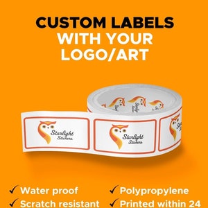 Custom Stickers Rectangle - Customized Labels With Logo - Full Color - Etsy