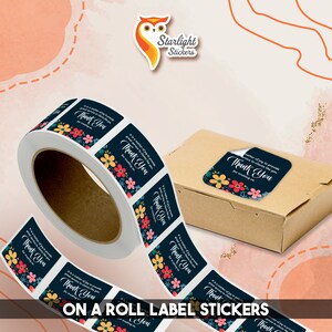 Custom Square Labels on a Roll for Small Business - Etsy