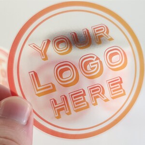 Clear Stickers With Your Logo, Transparent Stickers on a Roll, Clear ...