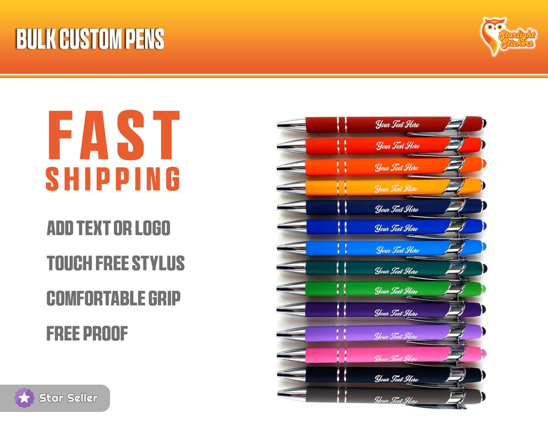 Bulk Custom Pens Laser Engraved Personalized Pen Promotional Marketing ...