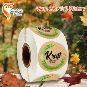 Custom Kraft Labels on a Roll - Circle or Square Kraft Stickers - Etsy