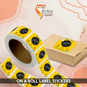Custom Square Labels on a Roll - Custom Stickers for Small Business - Etsy