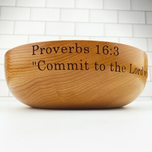 Custom Text on Large Wooden Beechwood Bowl - Laser Engraved With Your ...