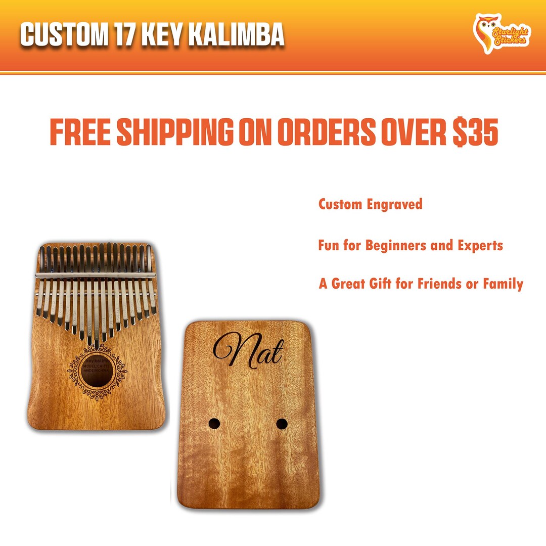 Personalized Engraved 17 Key Kalimba - Custom Music Instrument - Etsy