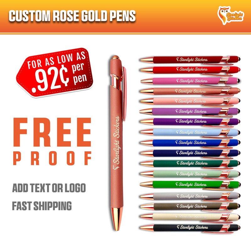 Corporate Logo on Pens - Etsy