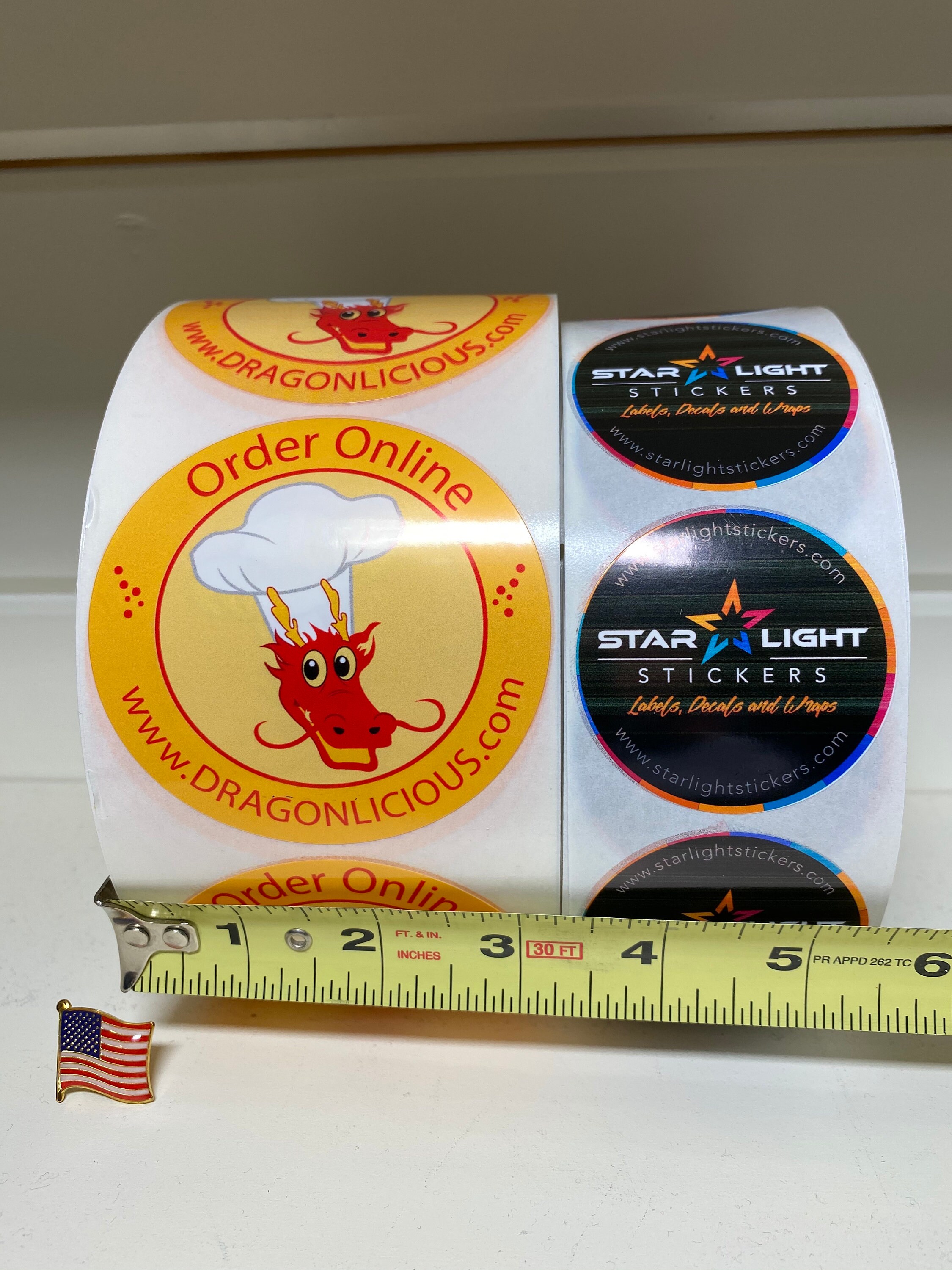 Custom Glossy Circle Stickers On Roll, Custom label circles, custom ...