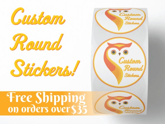 Circles Custom Stickers on a Roll Waterproof Round | Etsy