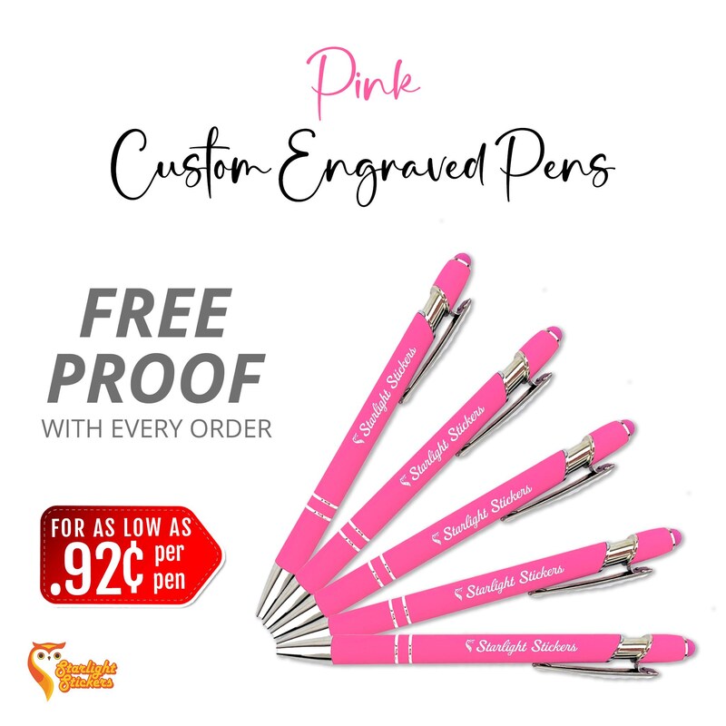 Pink Customize Stylus Pens - Etsy