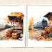 Watercolor Autumn Travel Clipart - Fall Train Trip 10 High Quality PNG ...