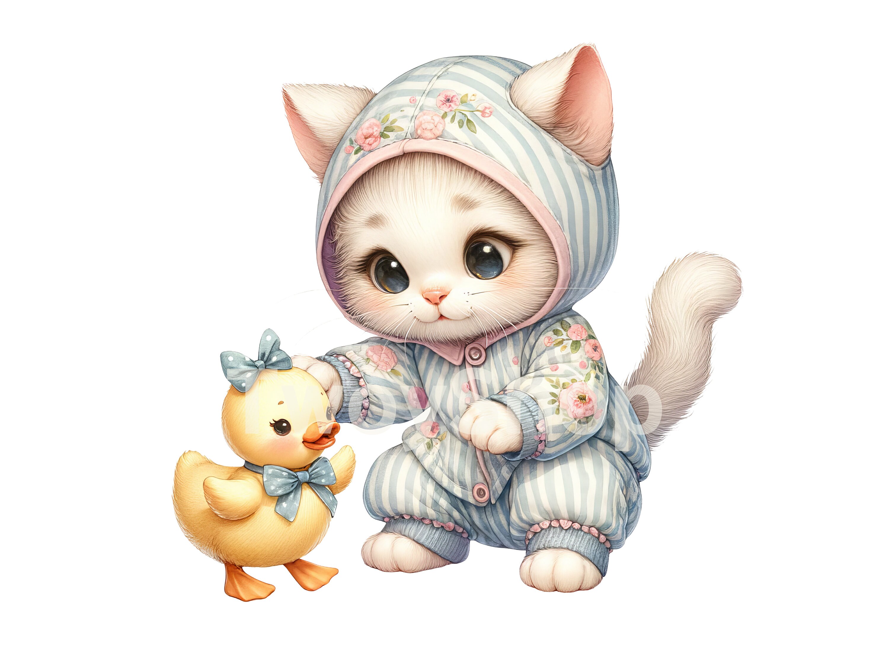 Watercolor Cute Animals Clipart, Printable 10 High Quality Jpegs and ...