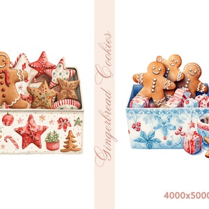 Watercolor Gingerbread Cookies Clipart - 10 Jpegs and PNG Files ...