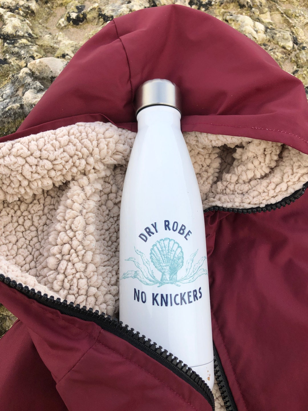 Wild Swimmer Stainless Steel Water Bottle: Shell Print, 500ml - Etsy