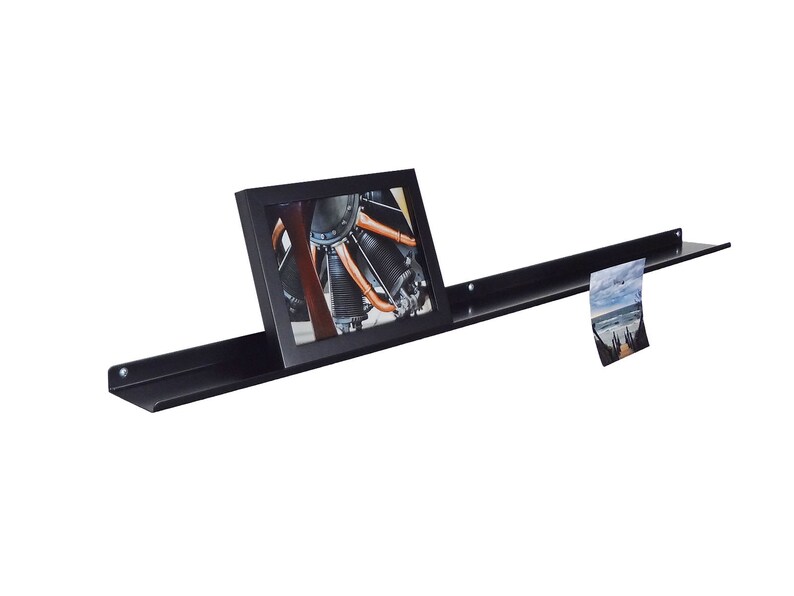 Black Minimal Metal Floating Ledge Photo Shelf Art Ledge - Etsy Denmark