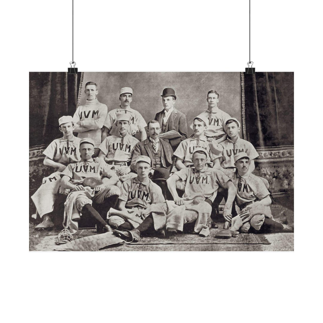 Photo Print of 1891 UVM Baseball Team | Vintage Sports Decor | Retro ...