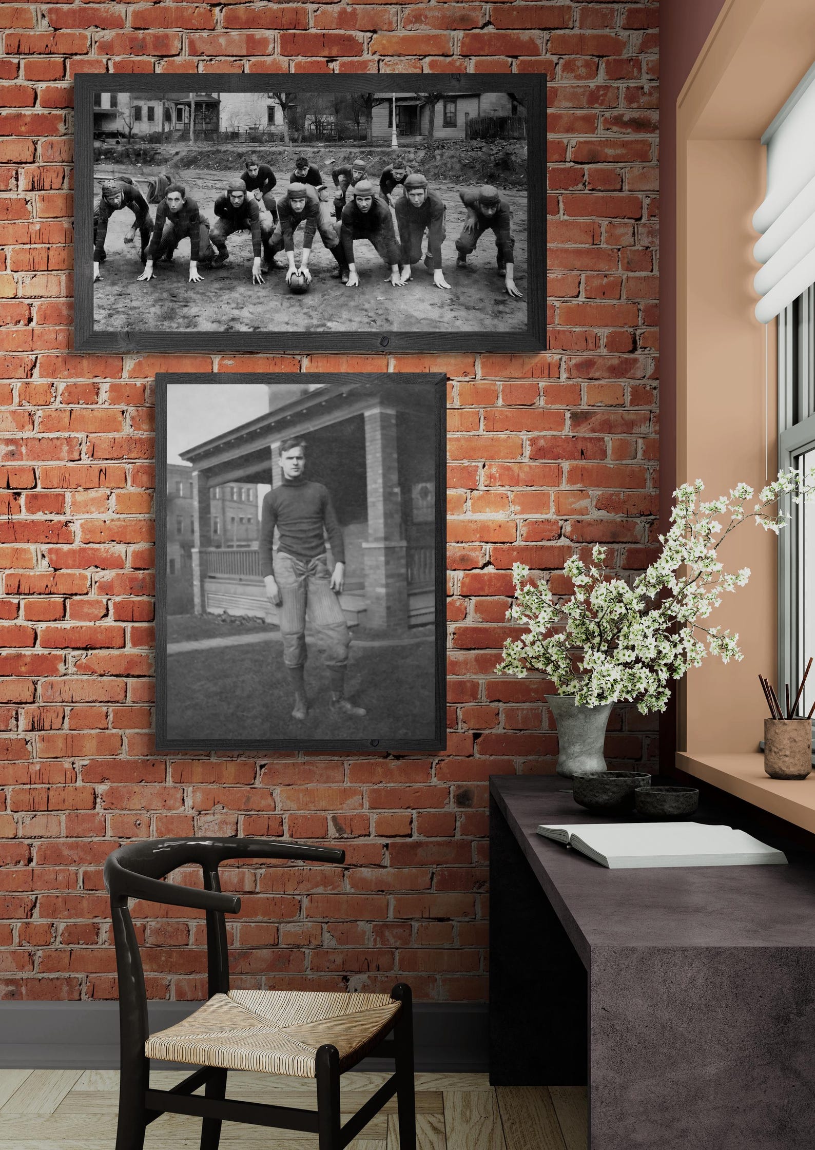 A Photo of a 1913 Football Player - Digital Download - Etsy