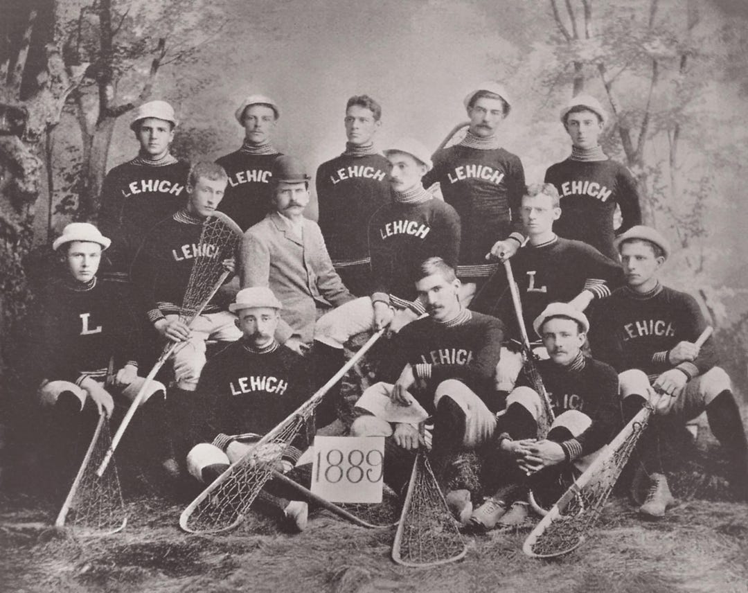 Team Photo of 1889 Lehigh Lacrosse Squad, Vintage Digital Download for ...