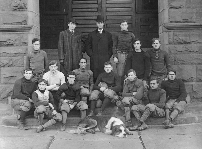 A 1905 Football Team and Their Dog - Photo Download - Etsy
