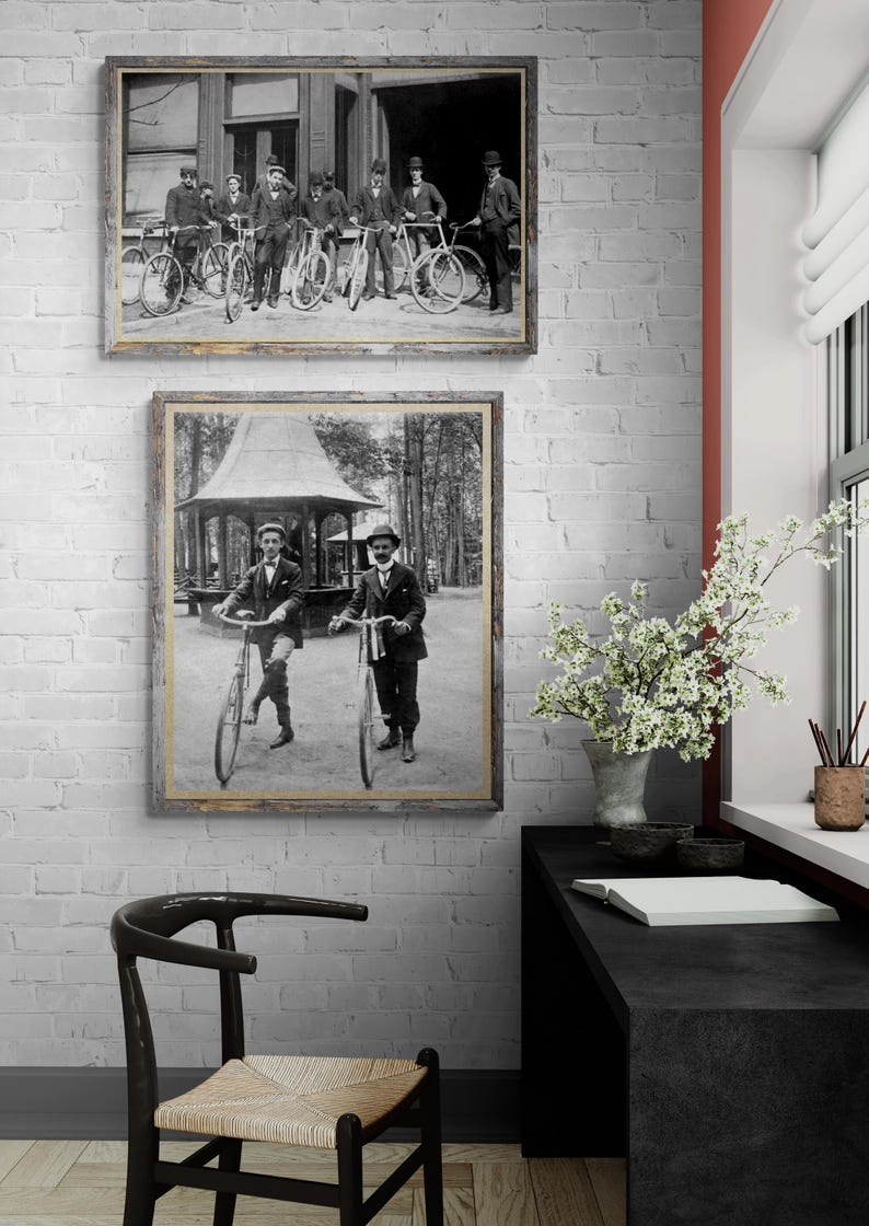 Vintage Bicycle Photo: Two Men, Historical Image (digital Download) - Etsy