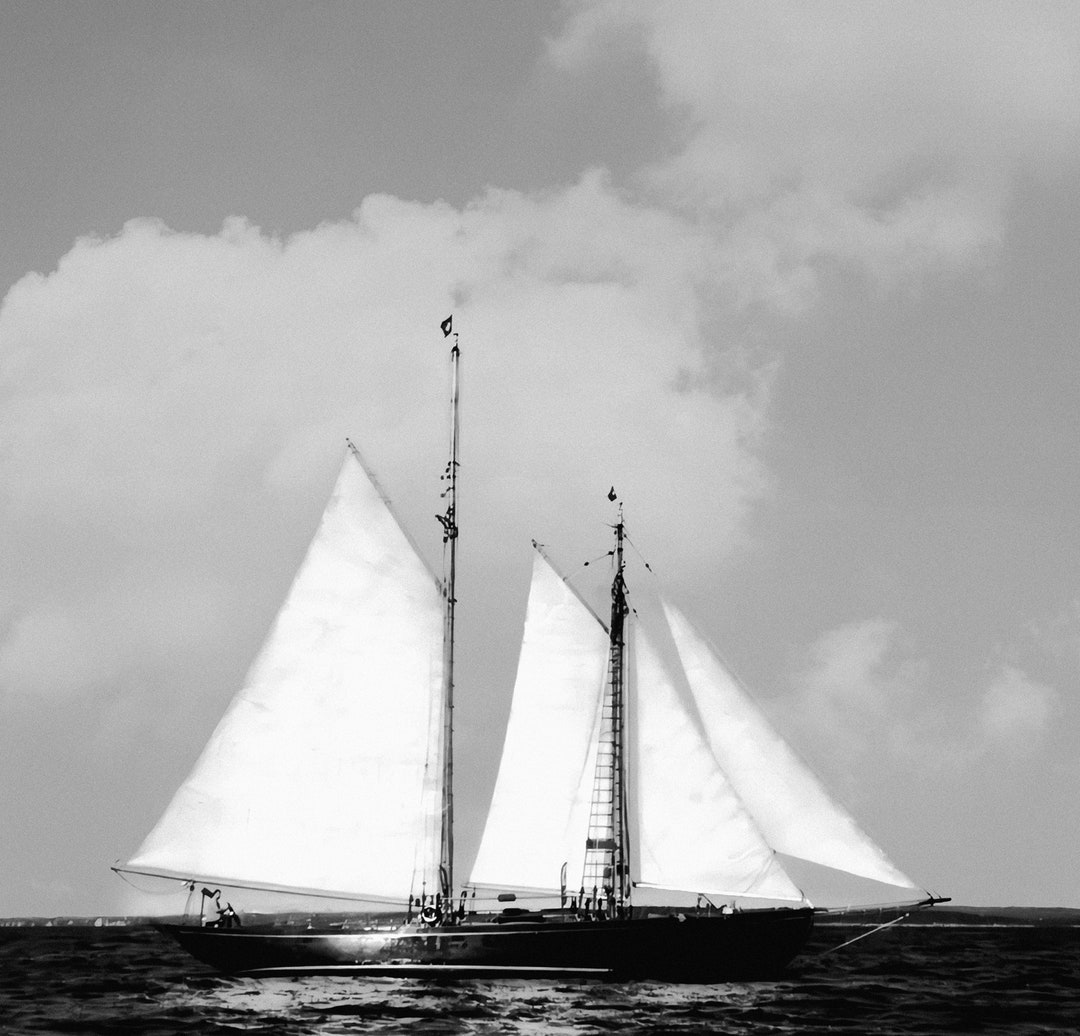 A Photo of a 1920's Sailboat #1 - Digital - Etsy