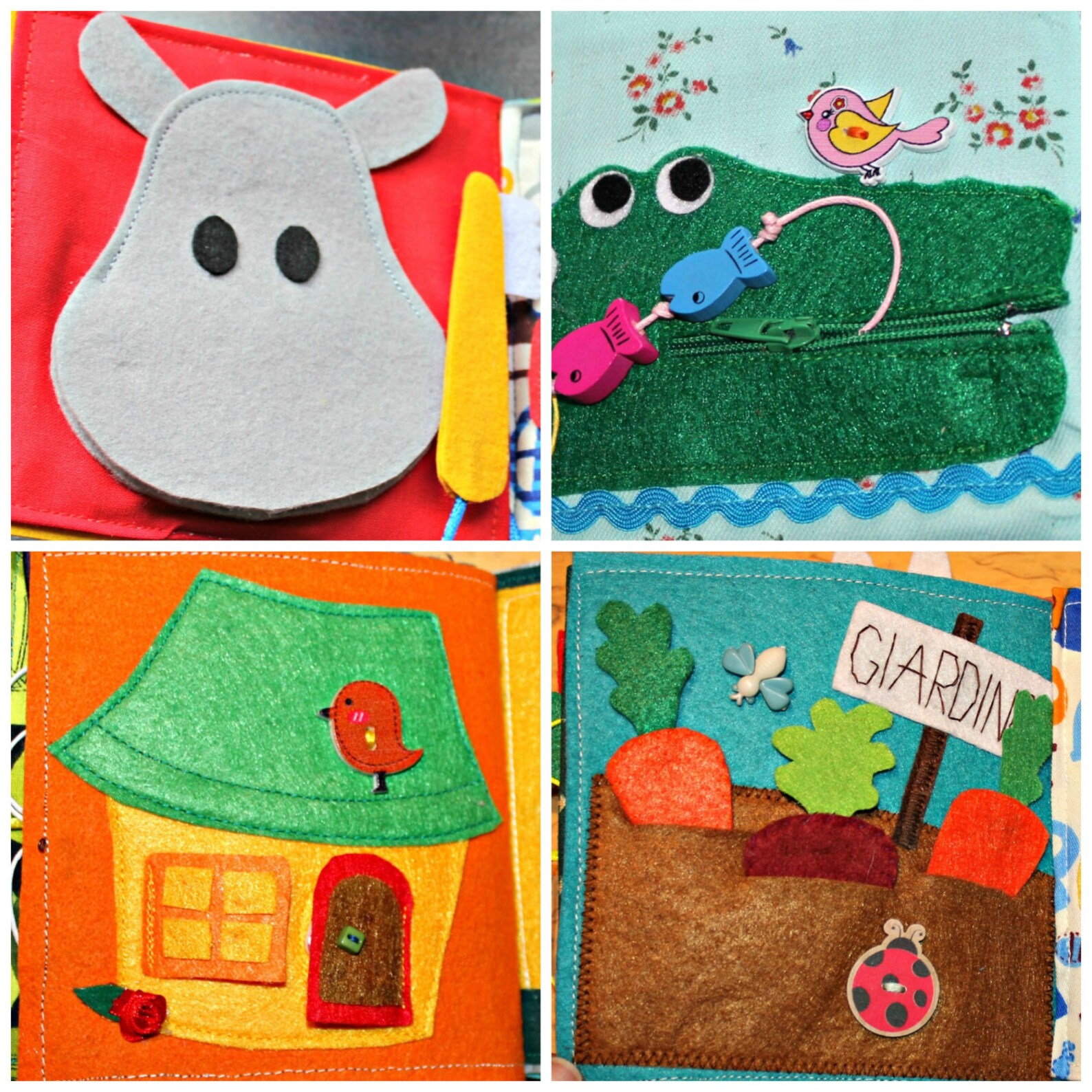Quiet Book Pattern and Instructions, Complete Book, Cover and 7 ...