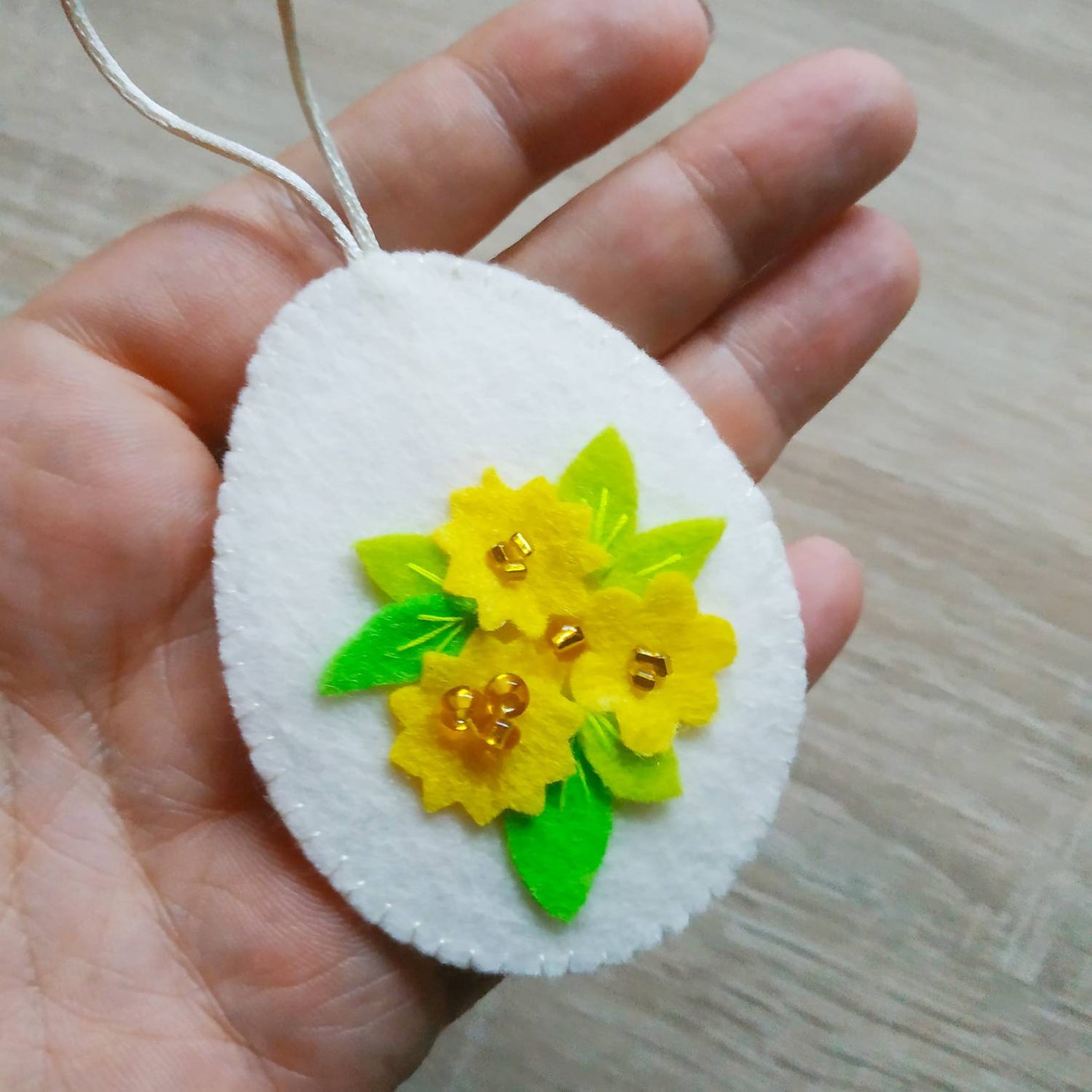 Easter Felt Ornaments Felt Eggs Flowers Set of 2 3 or 5 - Etsy