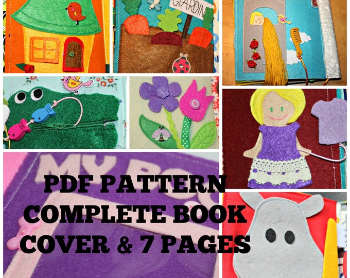 Quiet Book Pattern and Instructions, Complete Book, 7 Activity Pages - Etsy