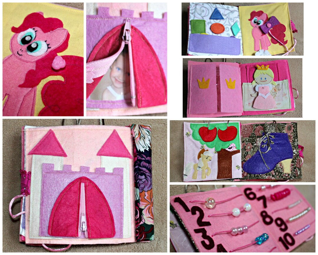 Quiet Book, Princess CUSTOMISED Busy Book, Pony Activity Book, Pink - Etsy