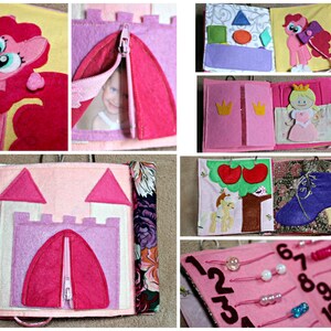 Quiet Book, Princess CUSTOMISED Busy Book, Pony Activity Book, Pink - Etsy