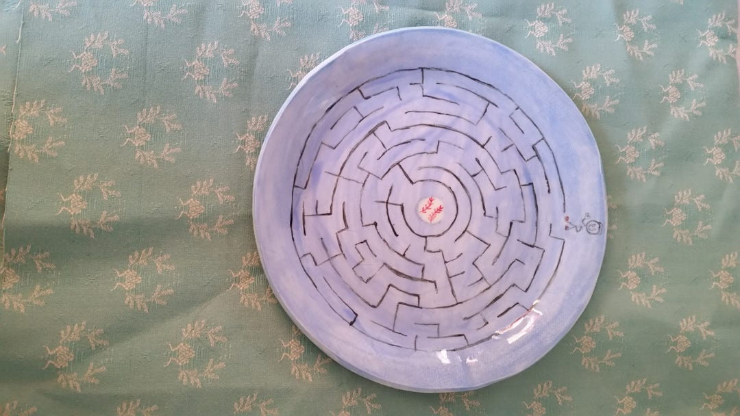 Maze Plate Find the Ball - Etsy