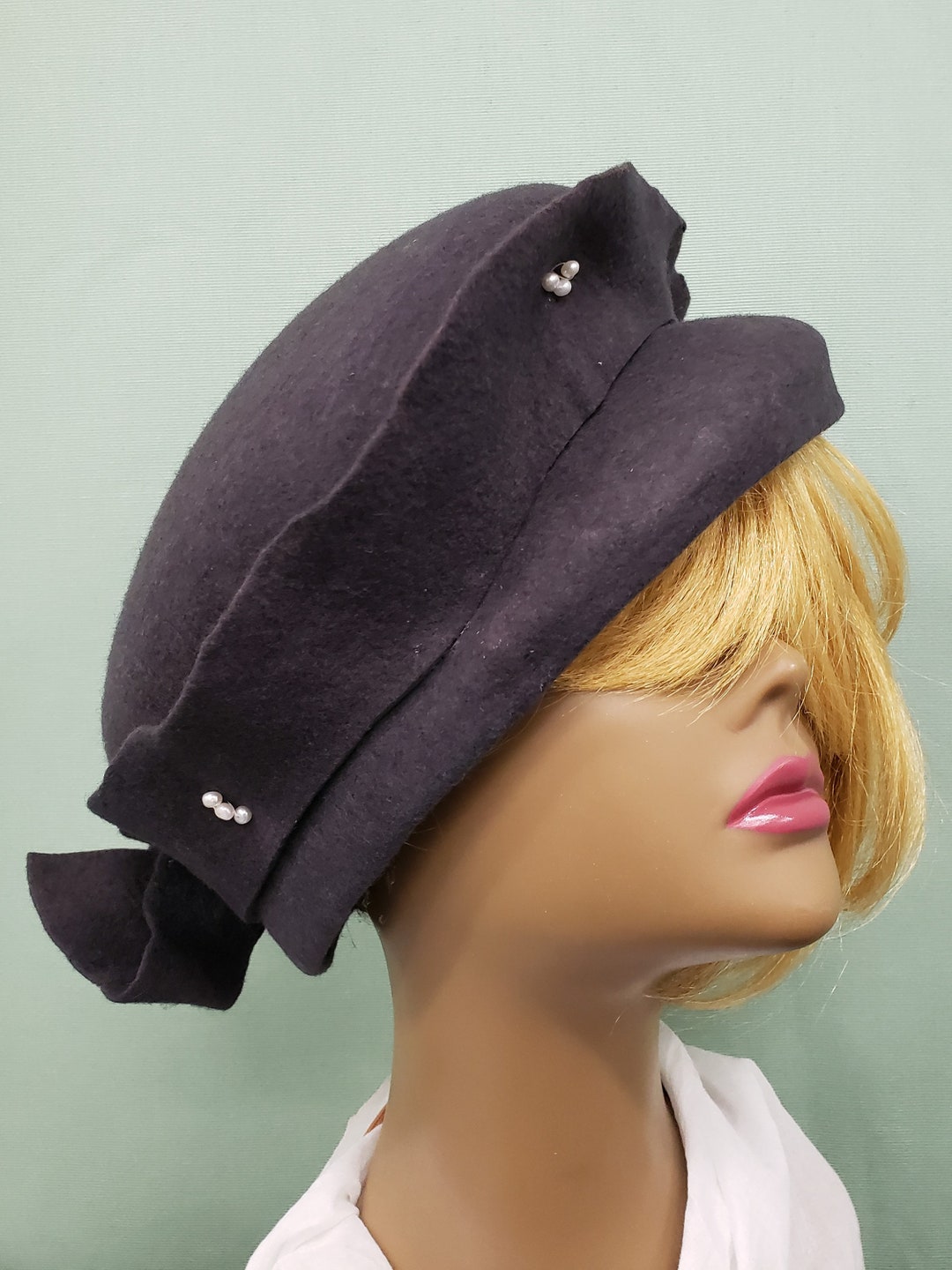 Wool Gray Millinery Hat - Etsy