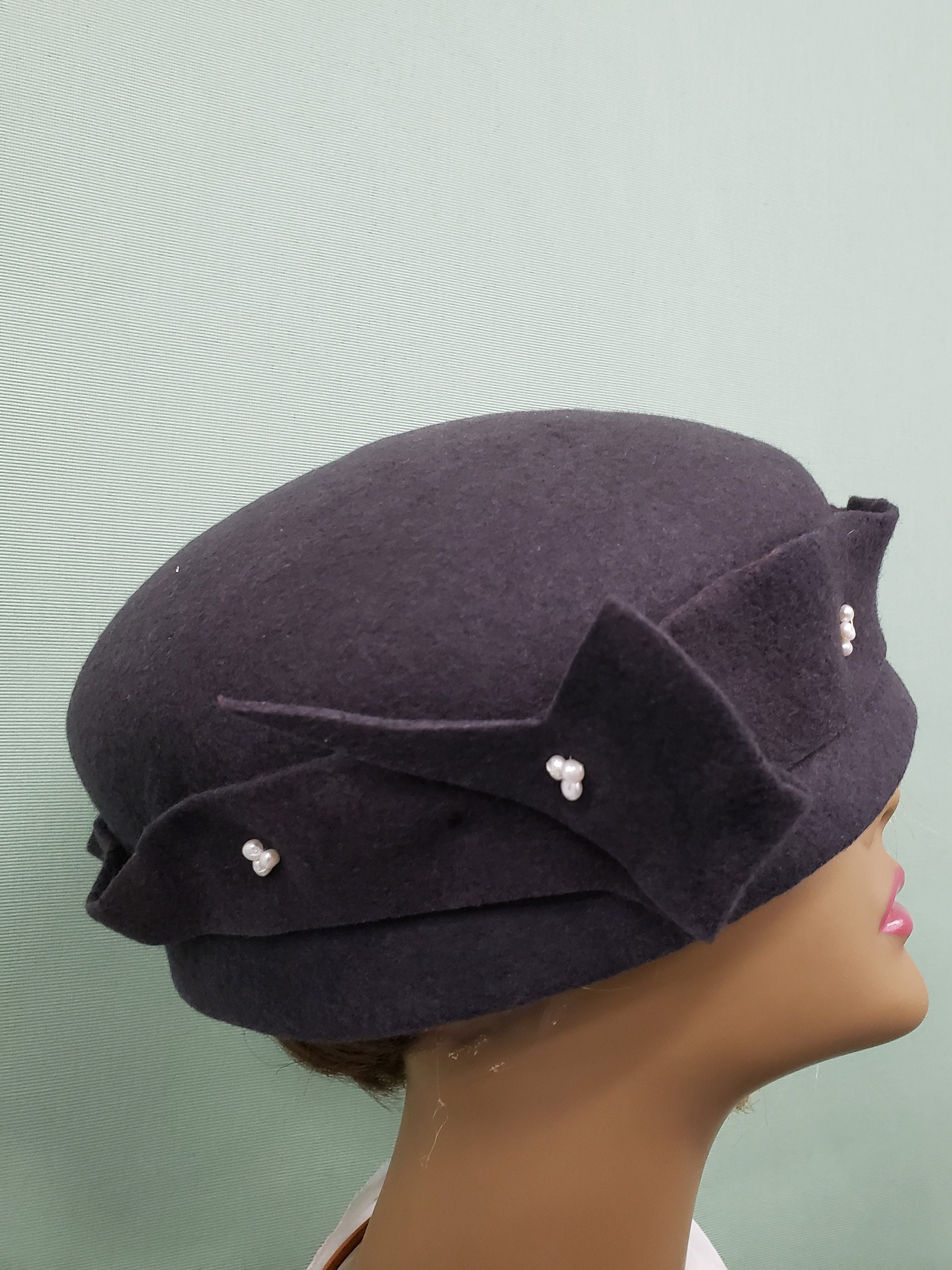 Wool Gray Millinery Hat - Etsy