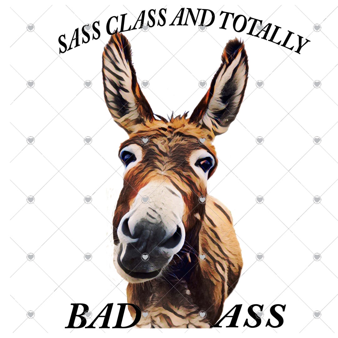 Donkey Bundle 5 Designs Sublimation White Toner PNG Files Funny Sayings ...