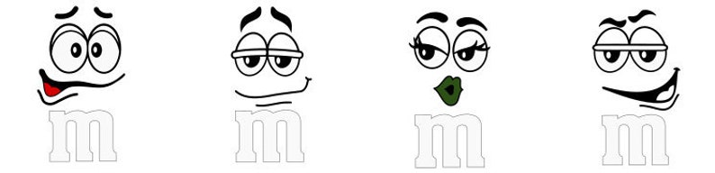 M & M Faces SVG Cut Files - Etsy