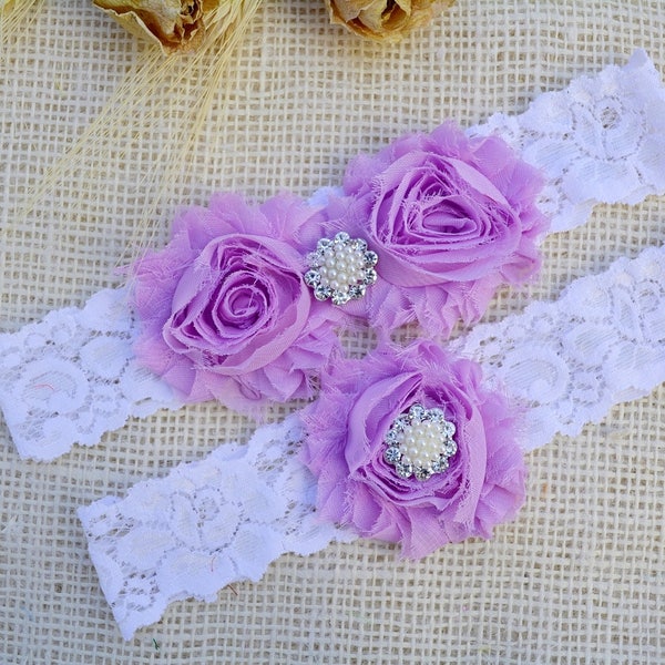 Purple Garter Set - Etsy