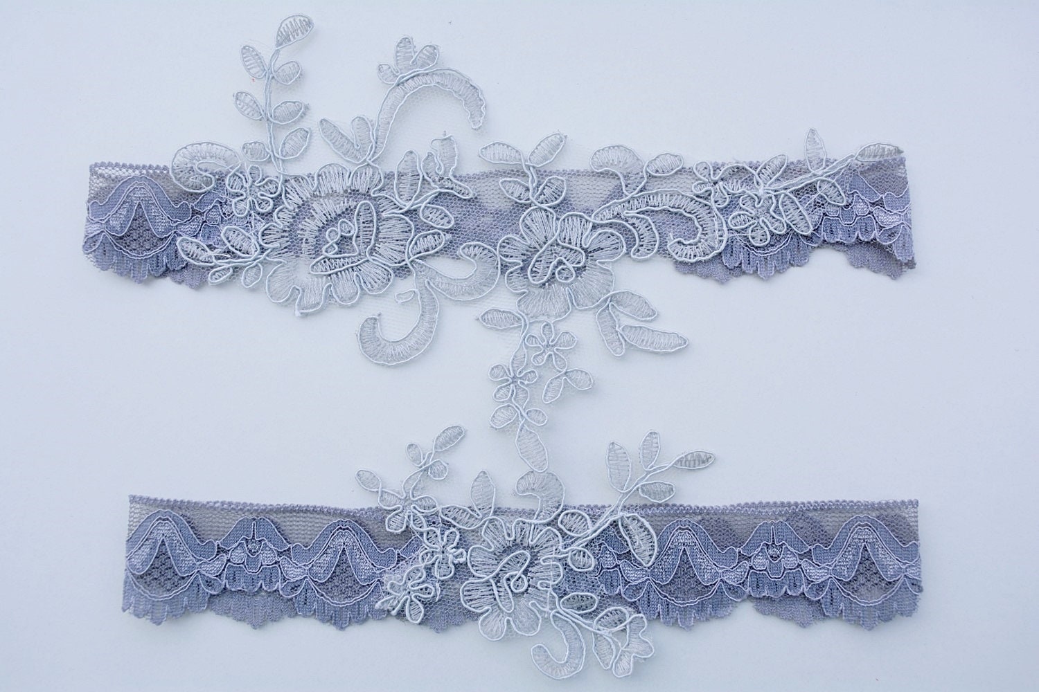 Wedding Garter Grey, Bridal Garter Grey, Lace Garter Set, Wedding ...