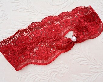 Red Wedding Garter - Etsy
