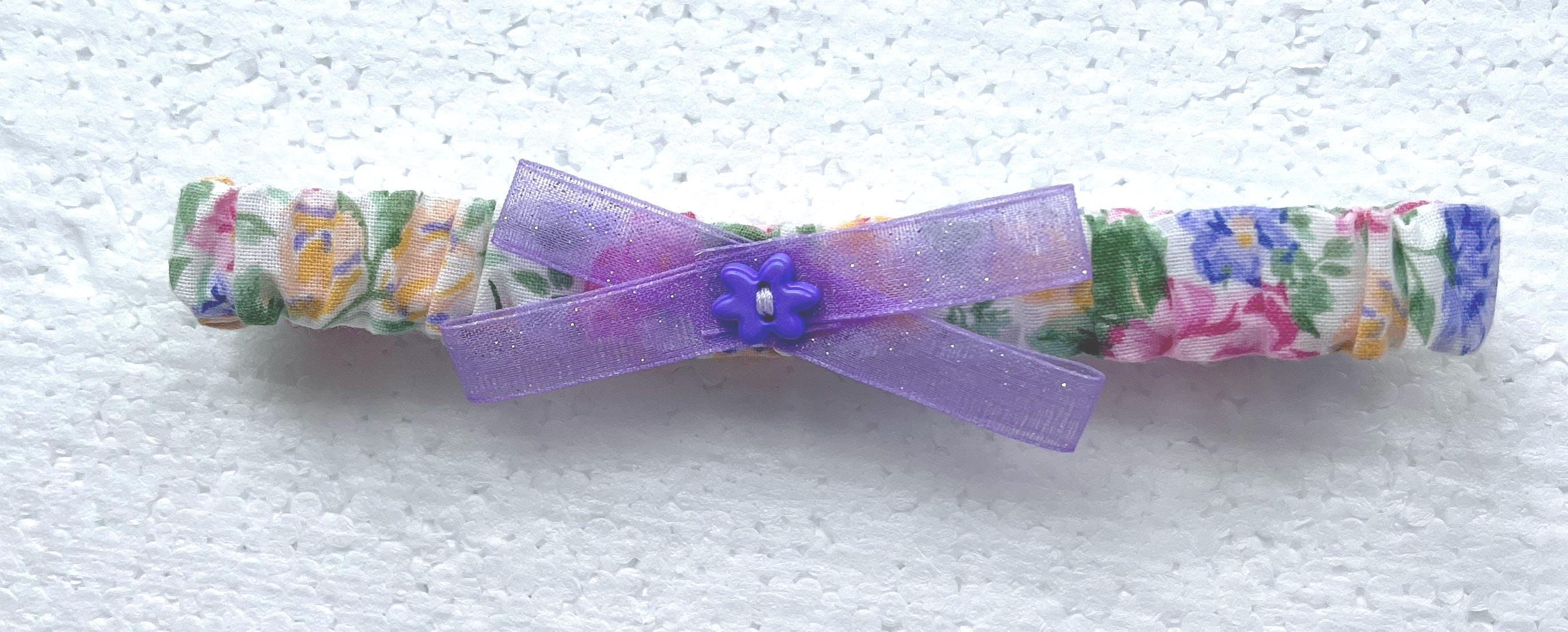 Jumper in Lavender and Pink Flowers on a Cream Background/lavender Knit ...