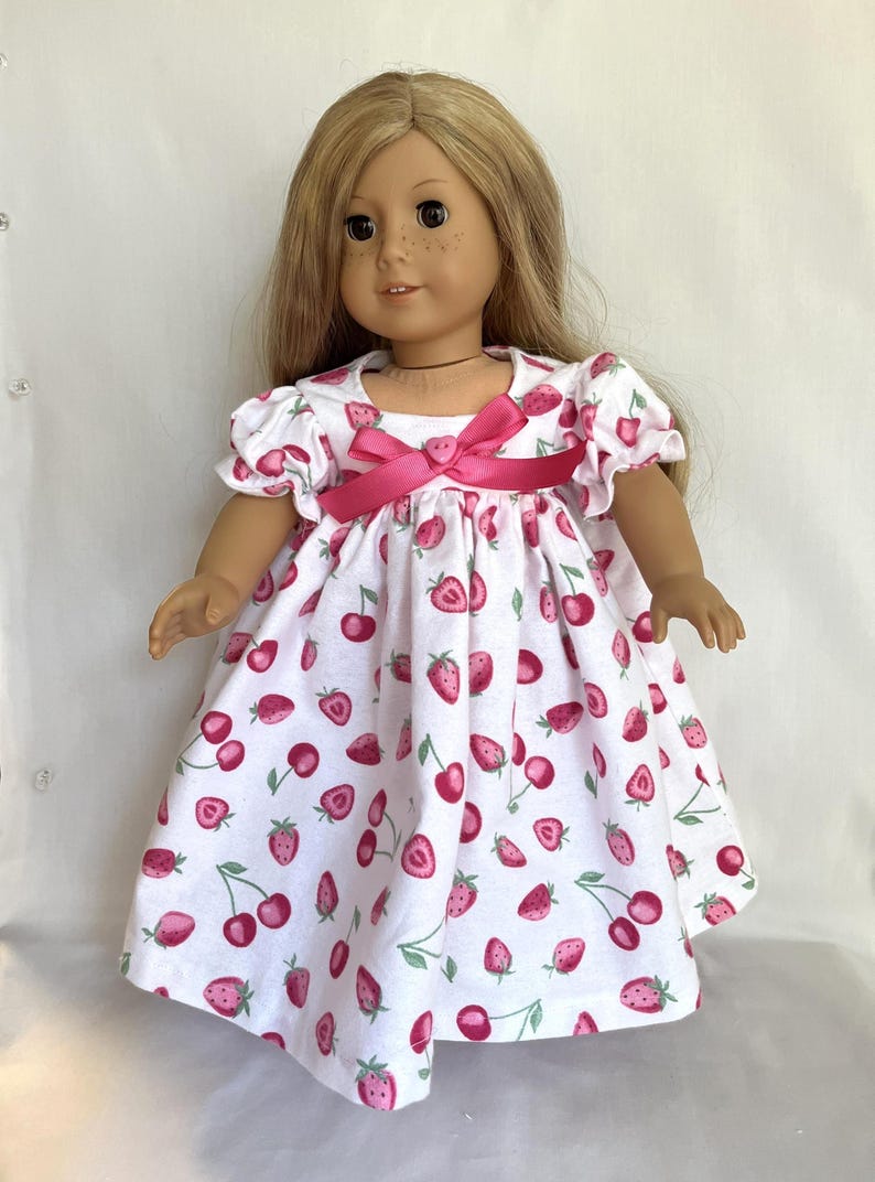 Nightgown With Cherries & Berries Fits 18" Dolls Free Shipping - Etsy