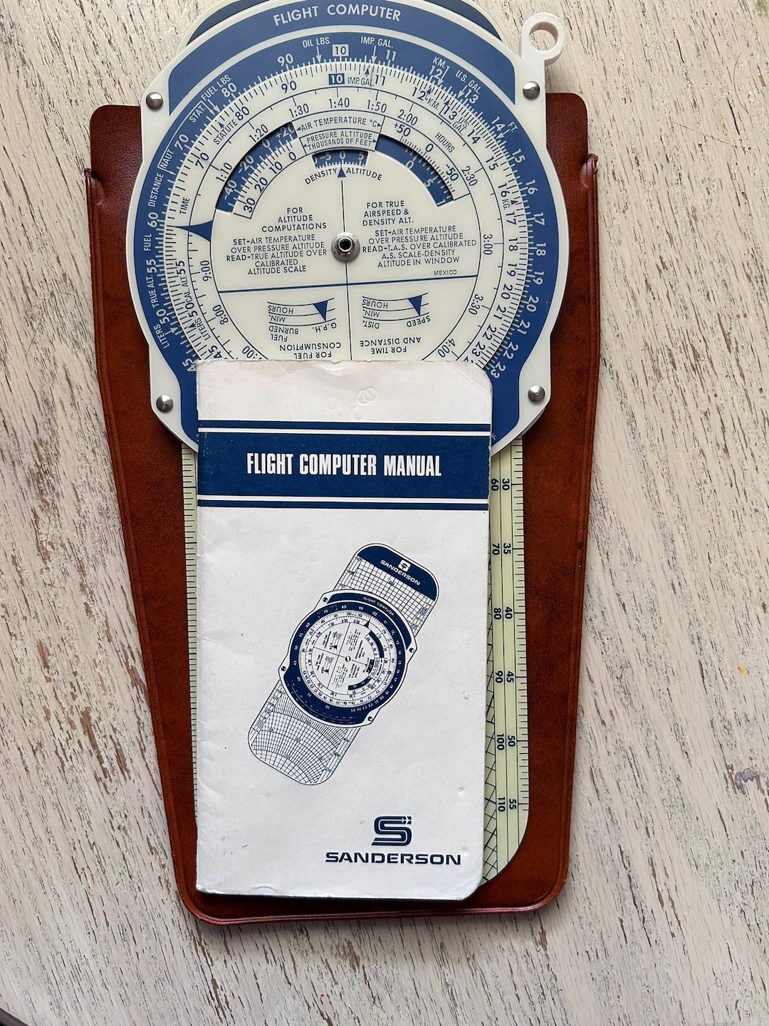 Vintage 1970s Sanderson Flight Computer SC-1B W/case & Manual Good ...