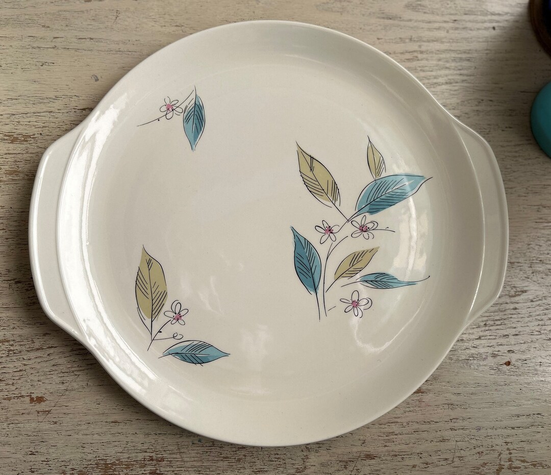 RARE! Vintage Royal Windsor Handled 13 3/8" Chop Plate Biscayne Pattern ...