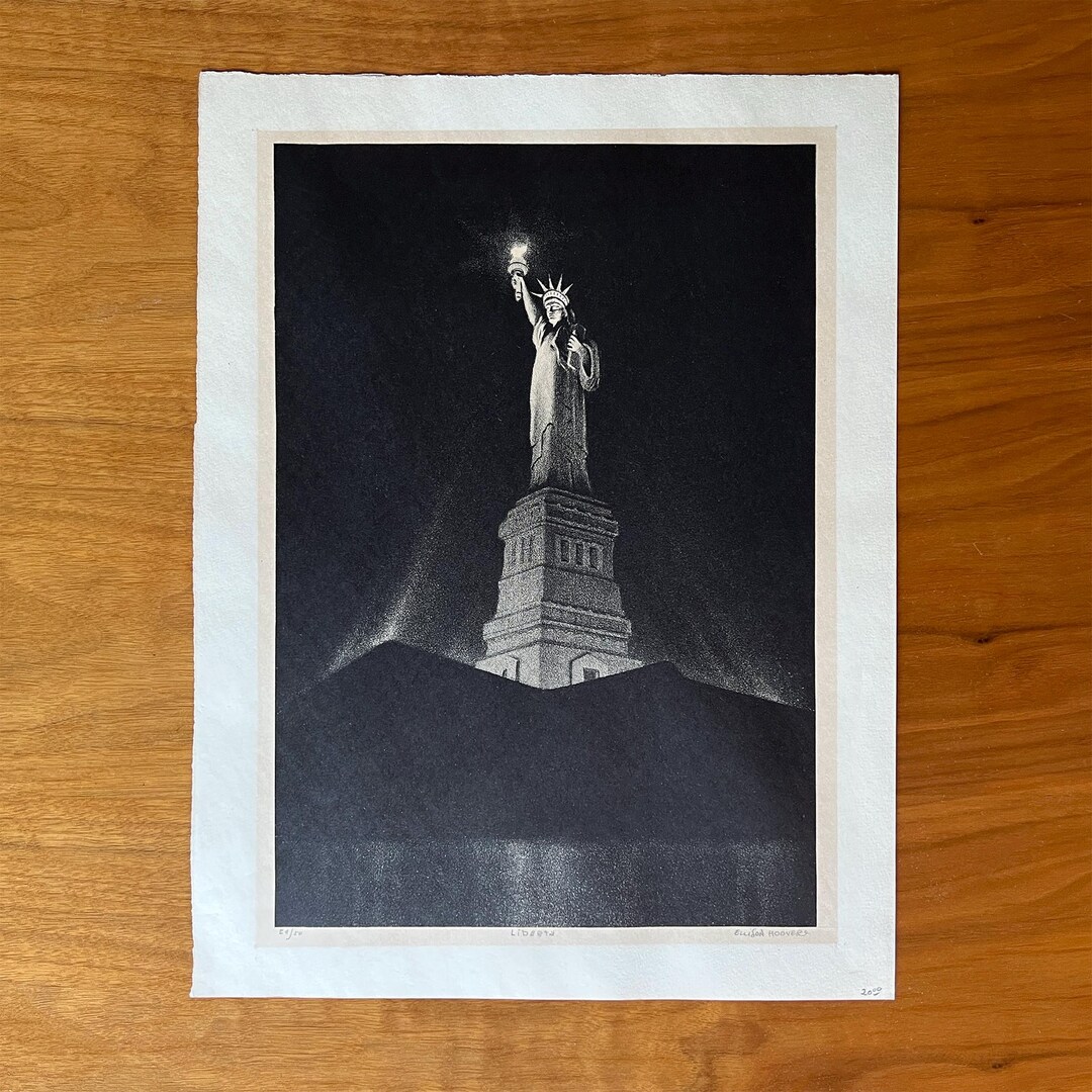 1940s Ellison Hoover (1888–1955) Lithograph, “liberty,” Edition of 50 ...