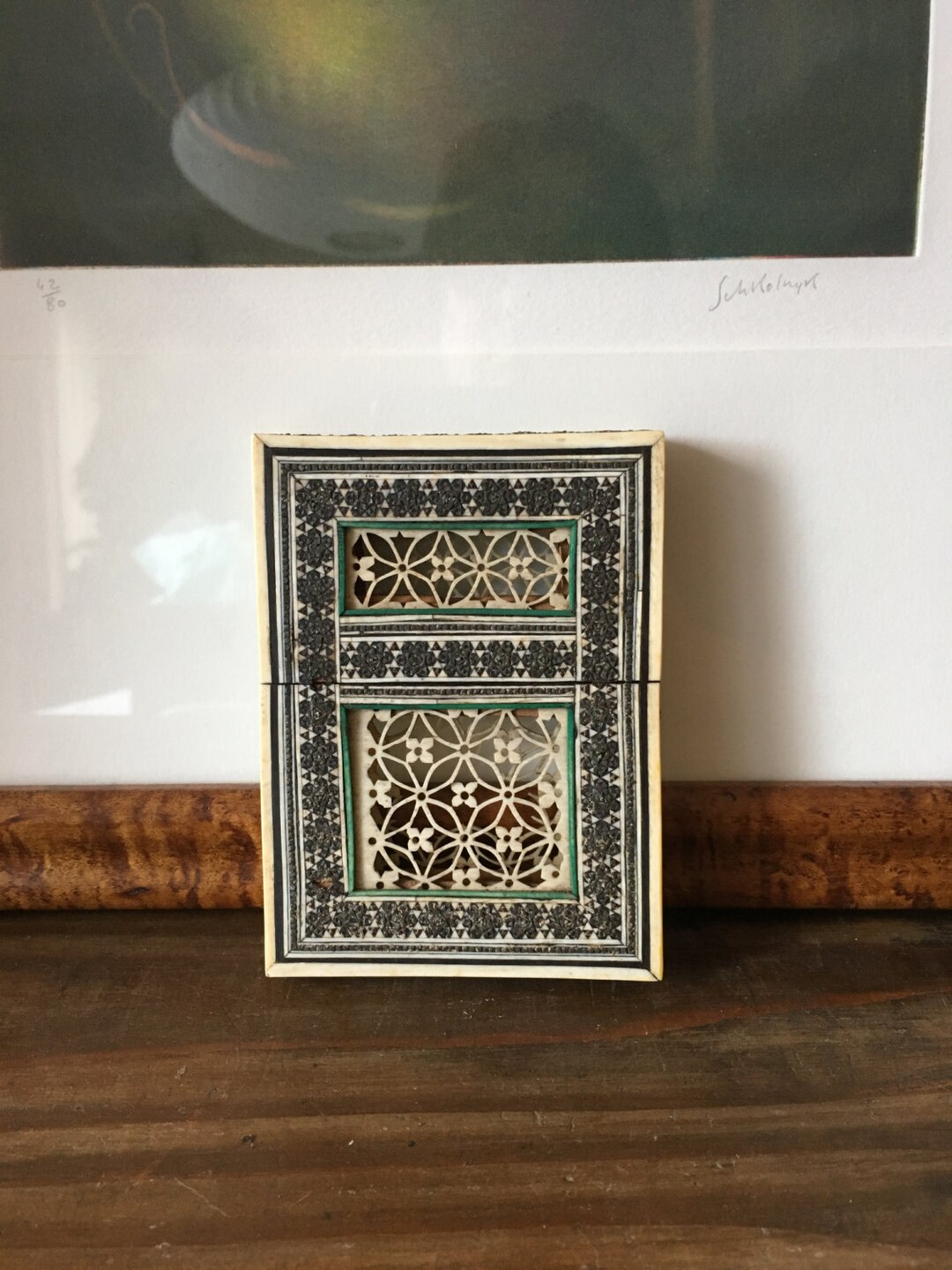 19th Century Sadeli Micro-mosaic Antique Ivory, Ebony and Sandalwood ...