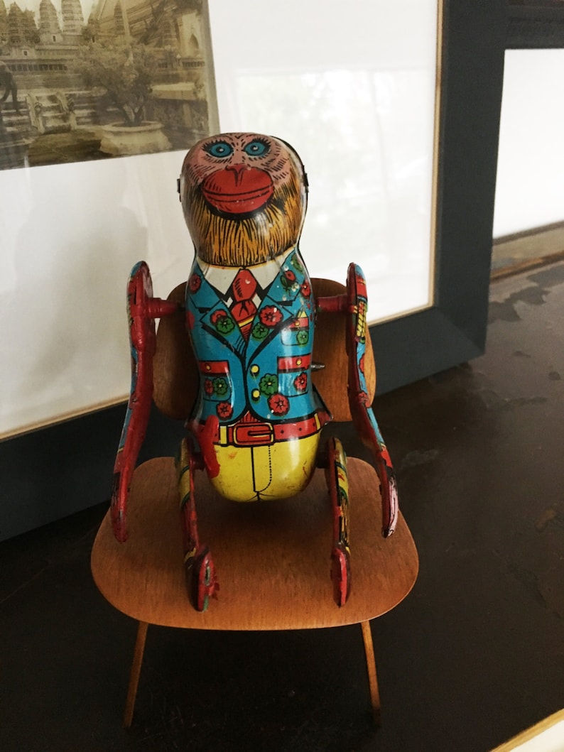 Vintage Natraj Tin Toy Flipping Monkey - Etsy