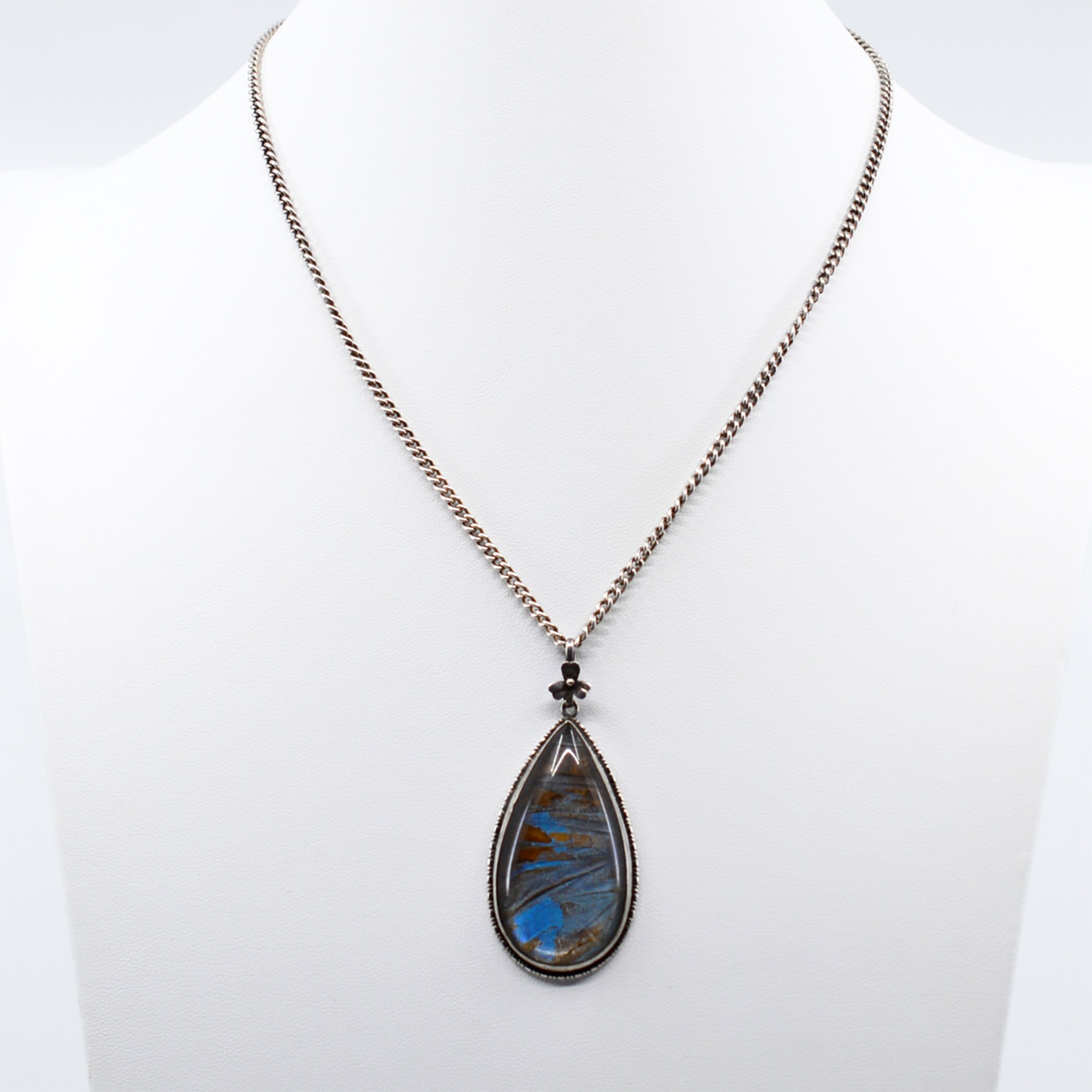 1920s English Sterling Thomas Mott Teardrop Morpho Butterfly Wing ...