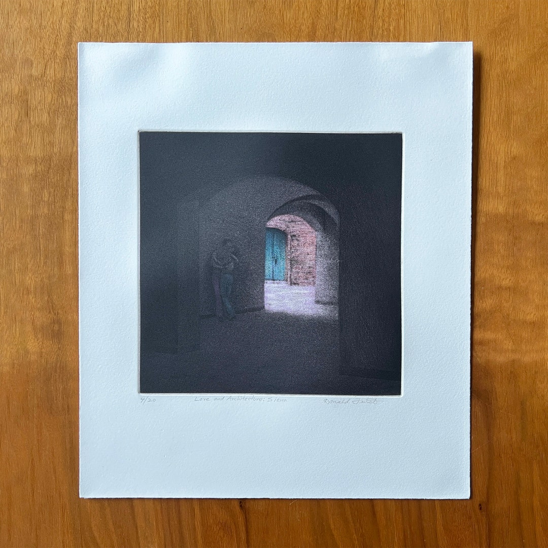 1990s Donald Furst (b.1955) Mezzotint, “love and Architecture: Siena ...