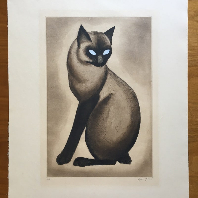 Hand Colored Etching - Etsy